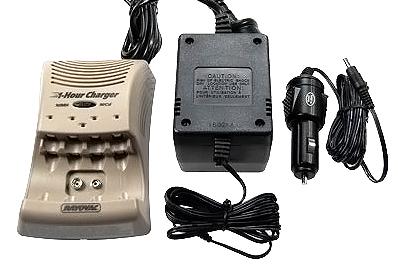 RAYOVAC PS4-AUS 1-HOUR SPEED NiMH AND NiCd BATTERY CHARGER + CAR KIT