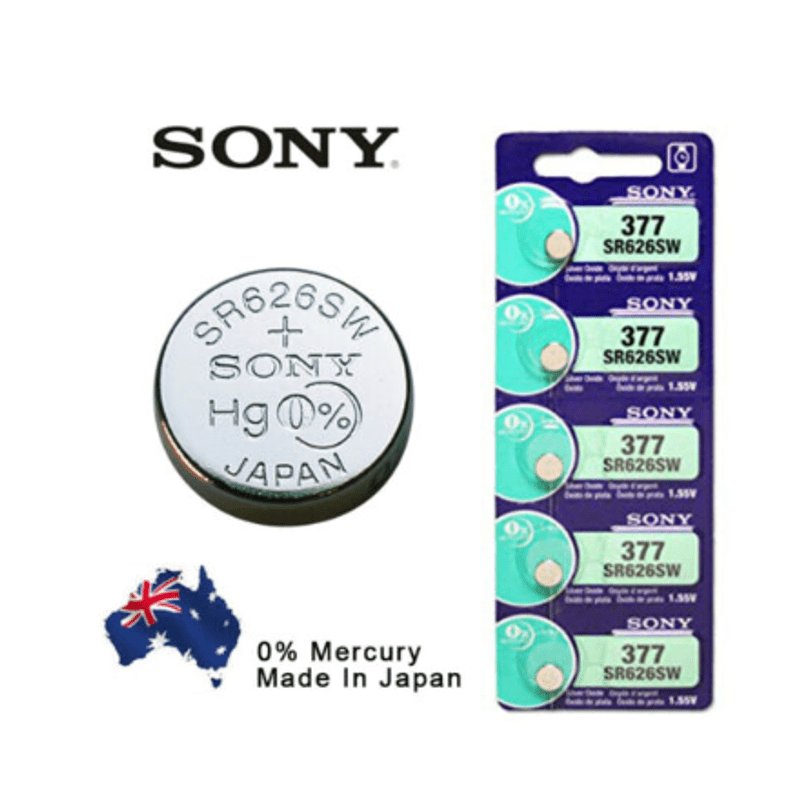 SR626SW SONY Japan Silver Oxide 377/AG4/SR66 Battery Cell Button Batteries