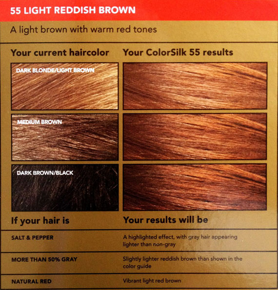 Revlon ColorSilk Beautiful Color - 55 LIGHT REDDISH BROWN