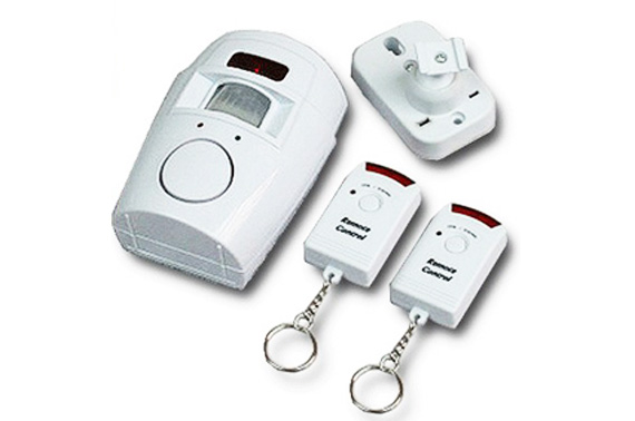 Portable Wireless Motion Sensor Alarm Kit with 2 Remotes