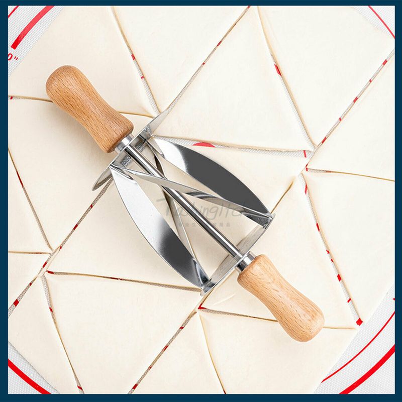 Stainless Steel Croissant Cutter Roller Anti-Rust Pastry Making Bread ...