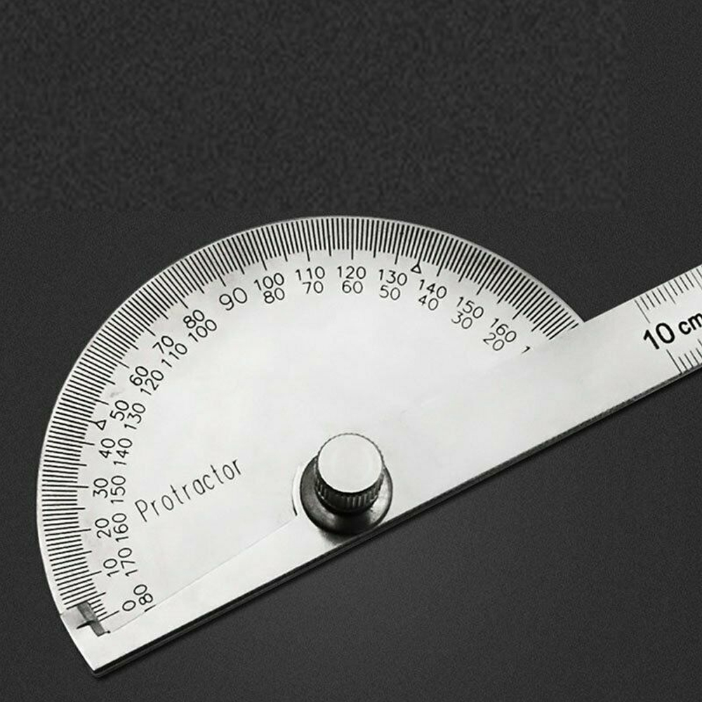 Stainless Steel 0-180 Protractor Angle Finder Arm Measuring Gauge Ruler ...