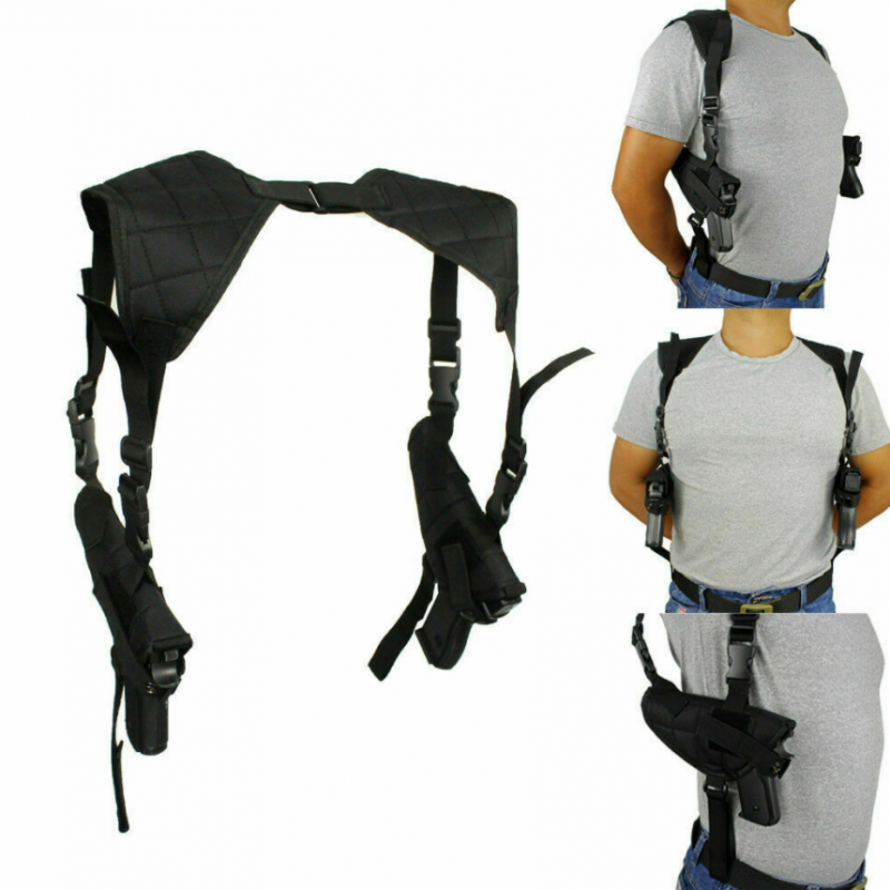 Tactical Double Gun Shoulder Holster Adjustable Horizontal Pistol ...