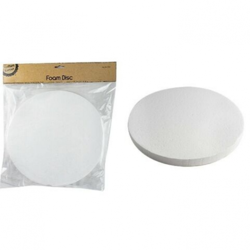 2x White Polystyrene Foam Disk Round Styrofoam Craft Ball DIY Bulk 20cm