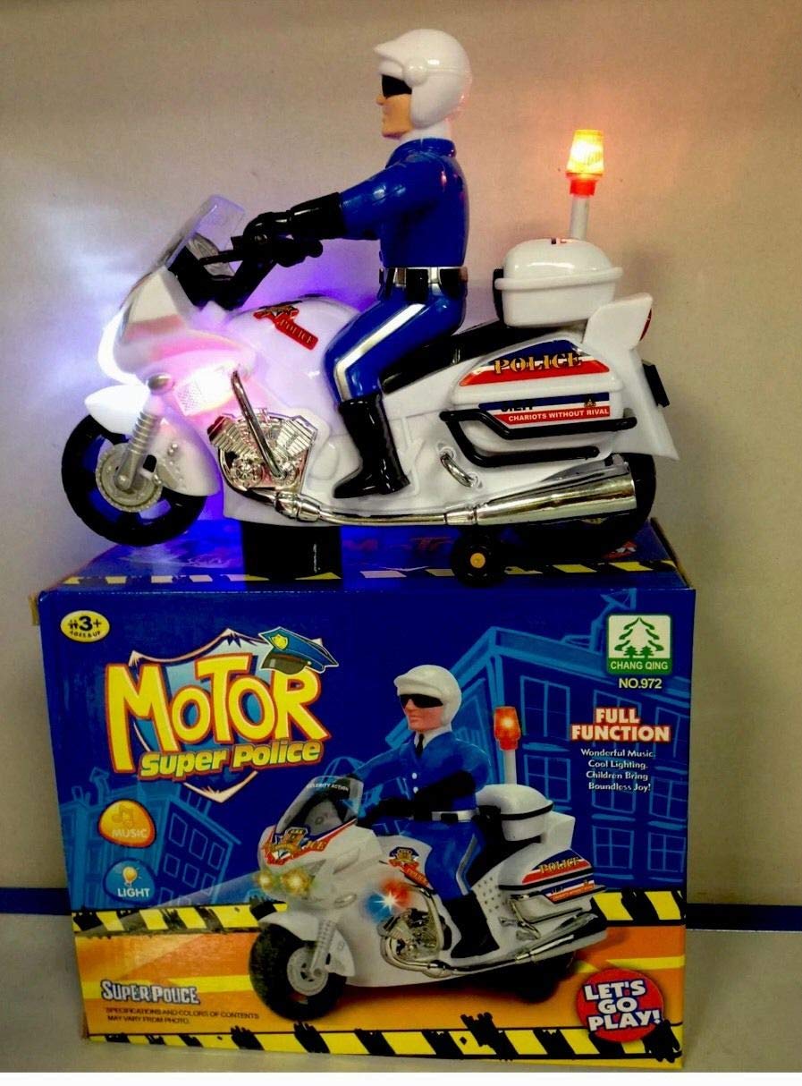RSENTERPRISE KIDS TOY POLICE BIKE MOTORCYCLE BUMP AND GO ACTION ...